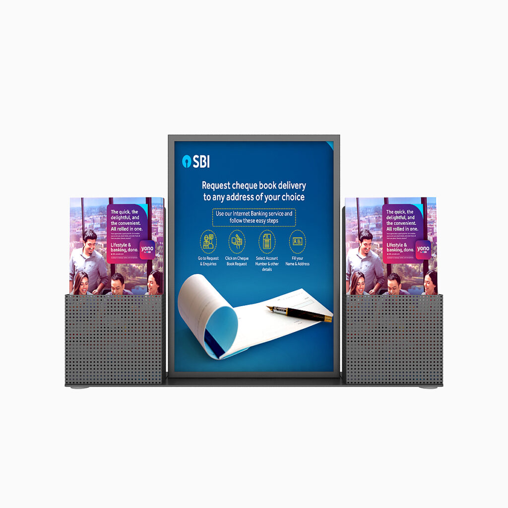 Swift – Table Top Frame with Perforated Brochure Holder